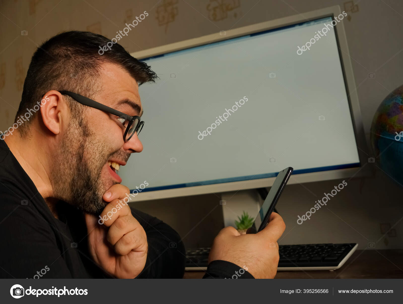 Man Holding Mobile Phone Hand Side View Hipster Hands Using — Stock ...