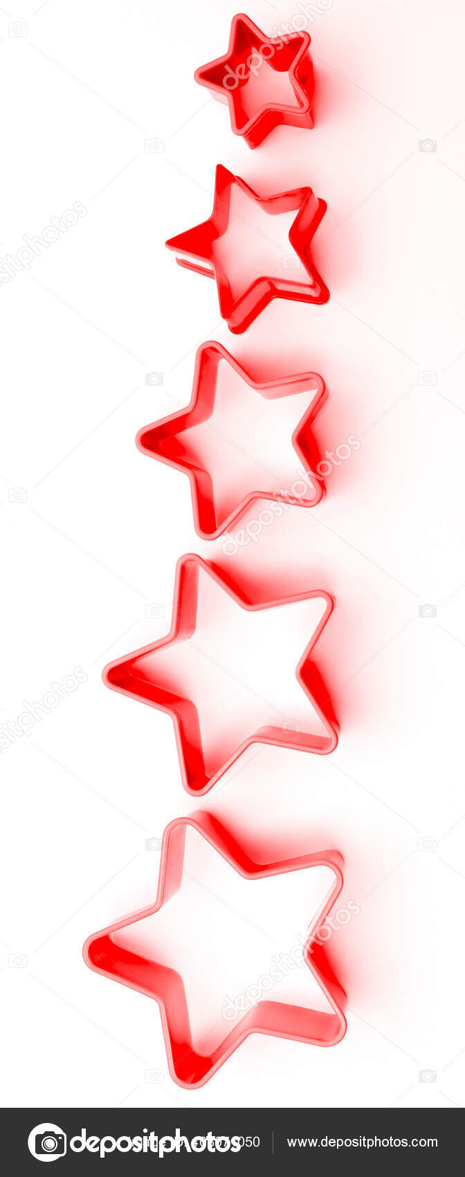 Plastic Form Cooking Five Colorful Stars Shapes Isolated White ...