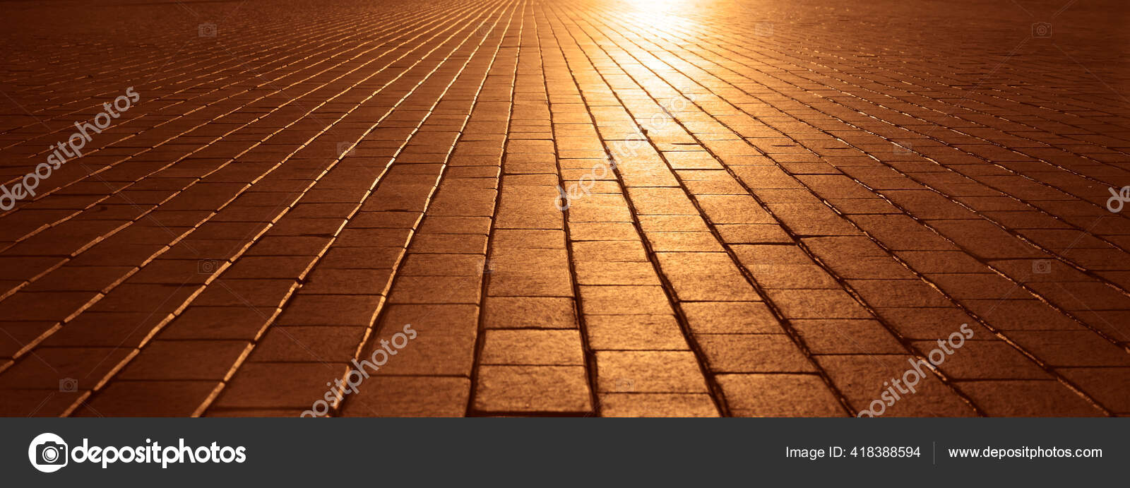 Cobbles Sunset Sunlight Cobbled Stones Sun Light Sun Rays Empty — Stock ...