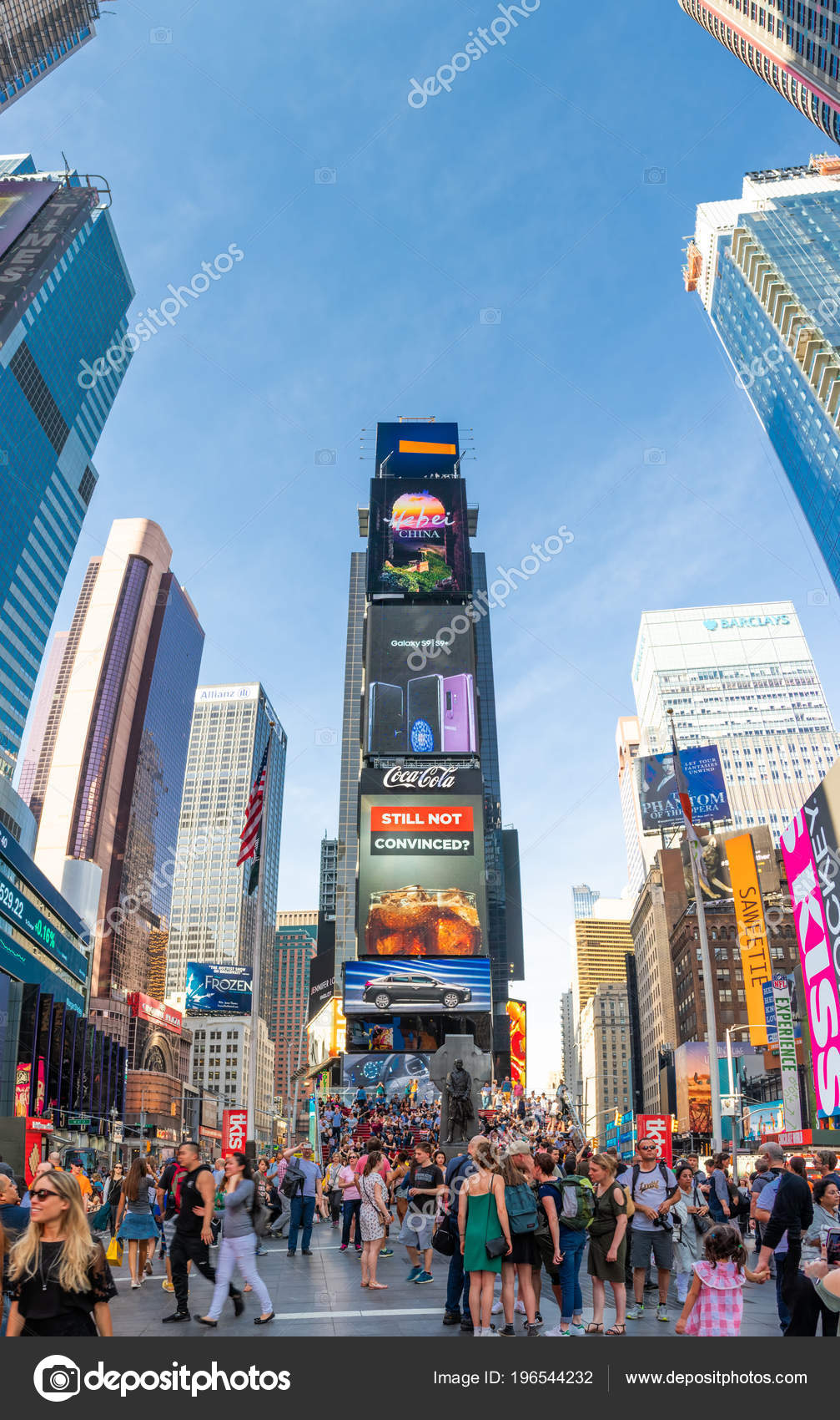 New York May 2018 Vertical Panorama Skyscrapers Times Square Times ...