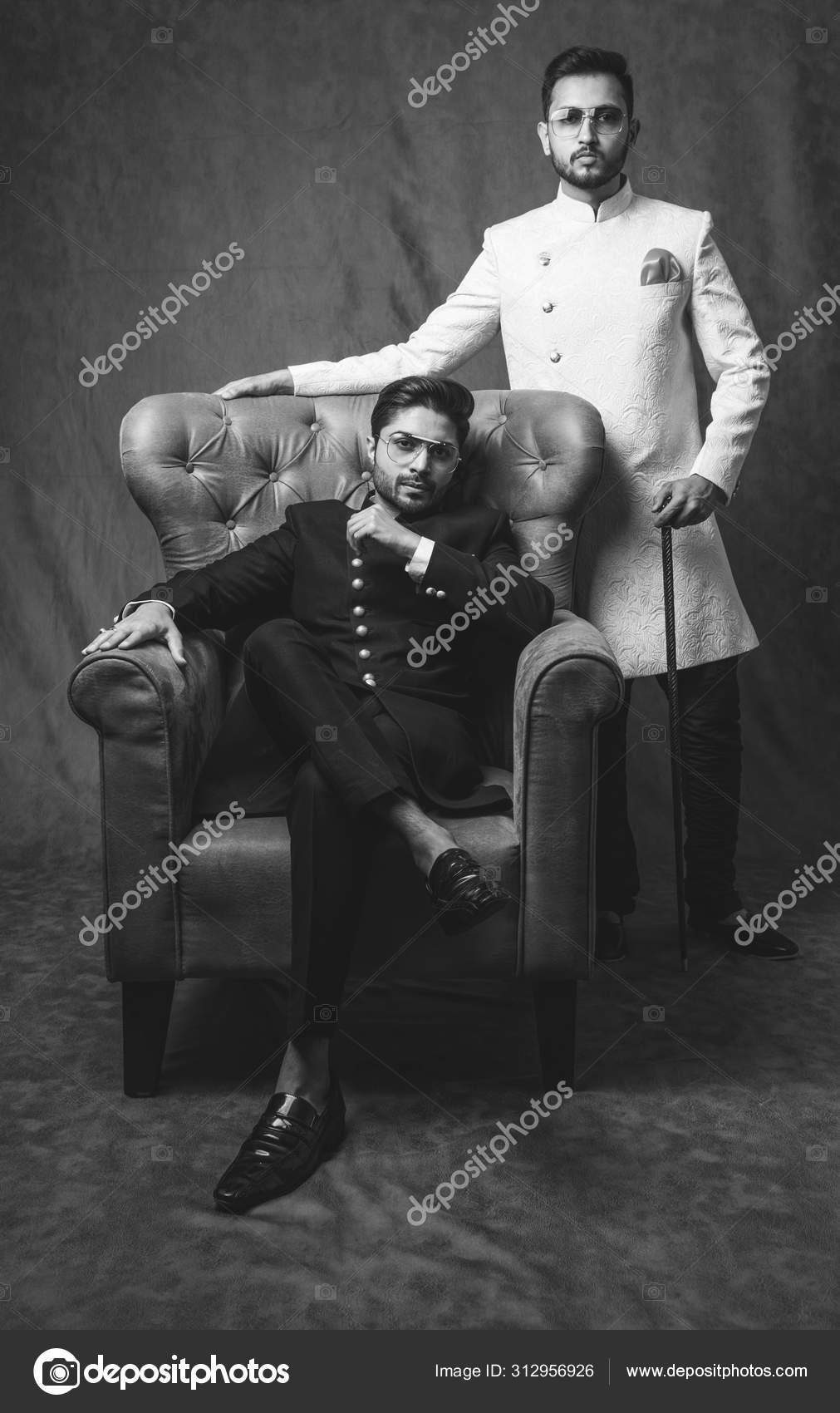 Two Indian Men Wears Ethnic Traditional Cloths Male Fashion Models ...