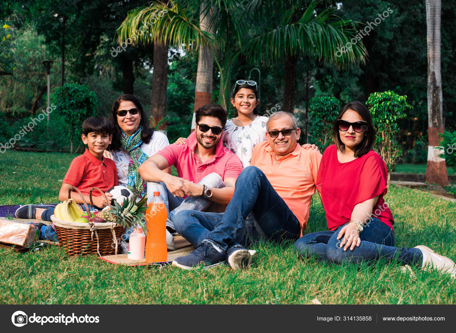 Indian Family In Park