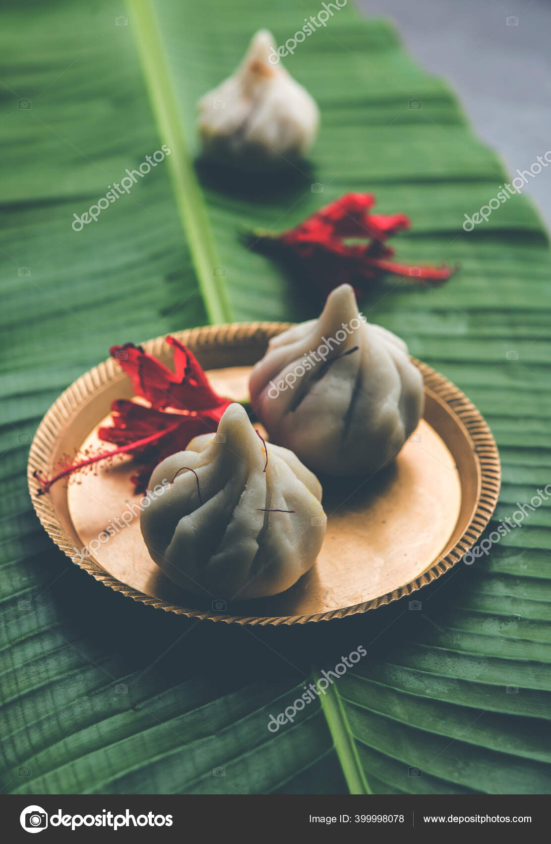 Ukdiche Modak Steamed Dumplings Outer Rice Flour Dough Coconut Jaggery ...