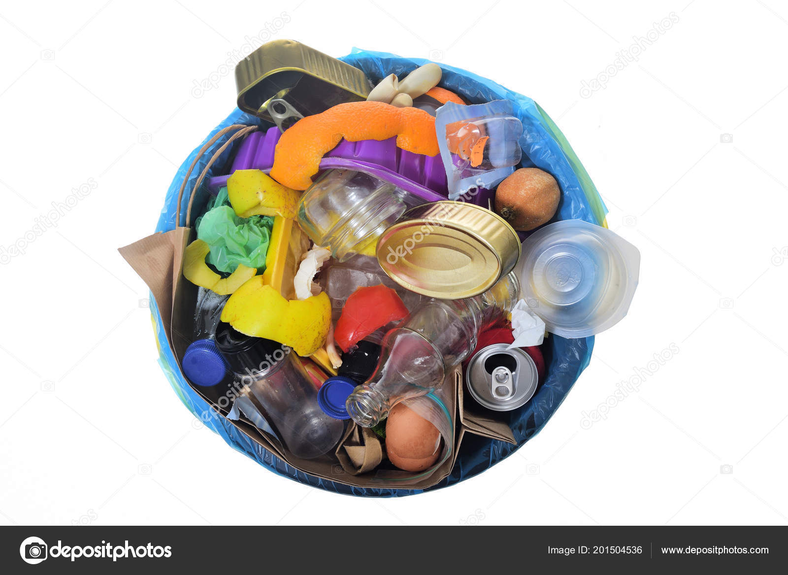 Garbage Can White Background — Stock Photo © MariaiC #201504536