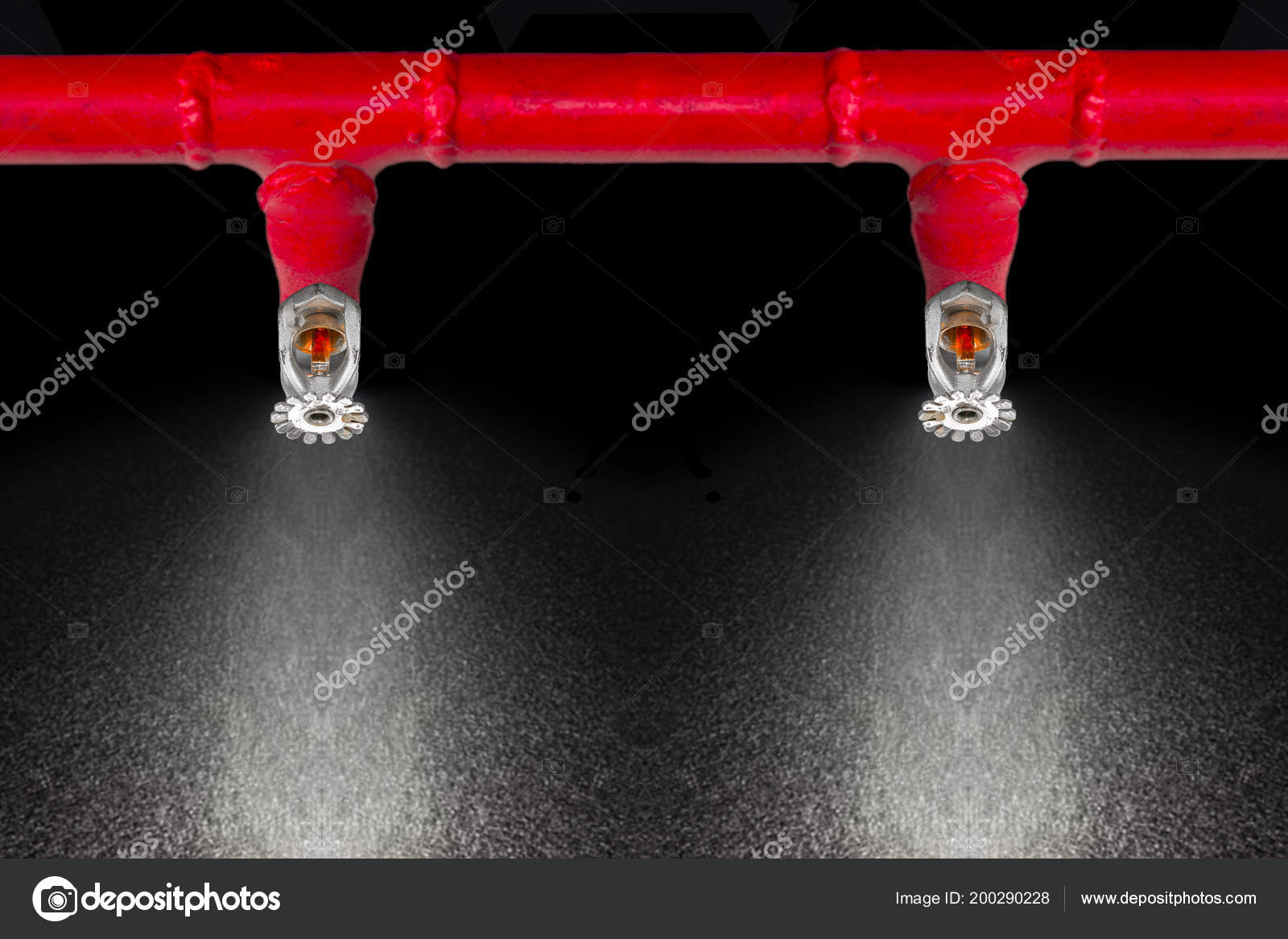 Image Pendent Fire Sprinkler White Background Cliiping Path Fire ...