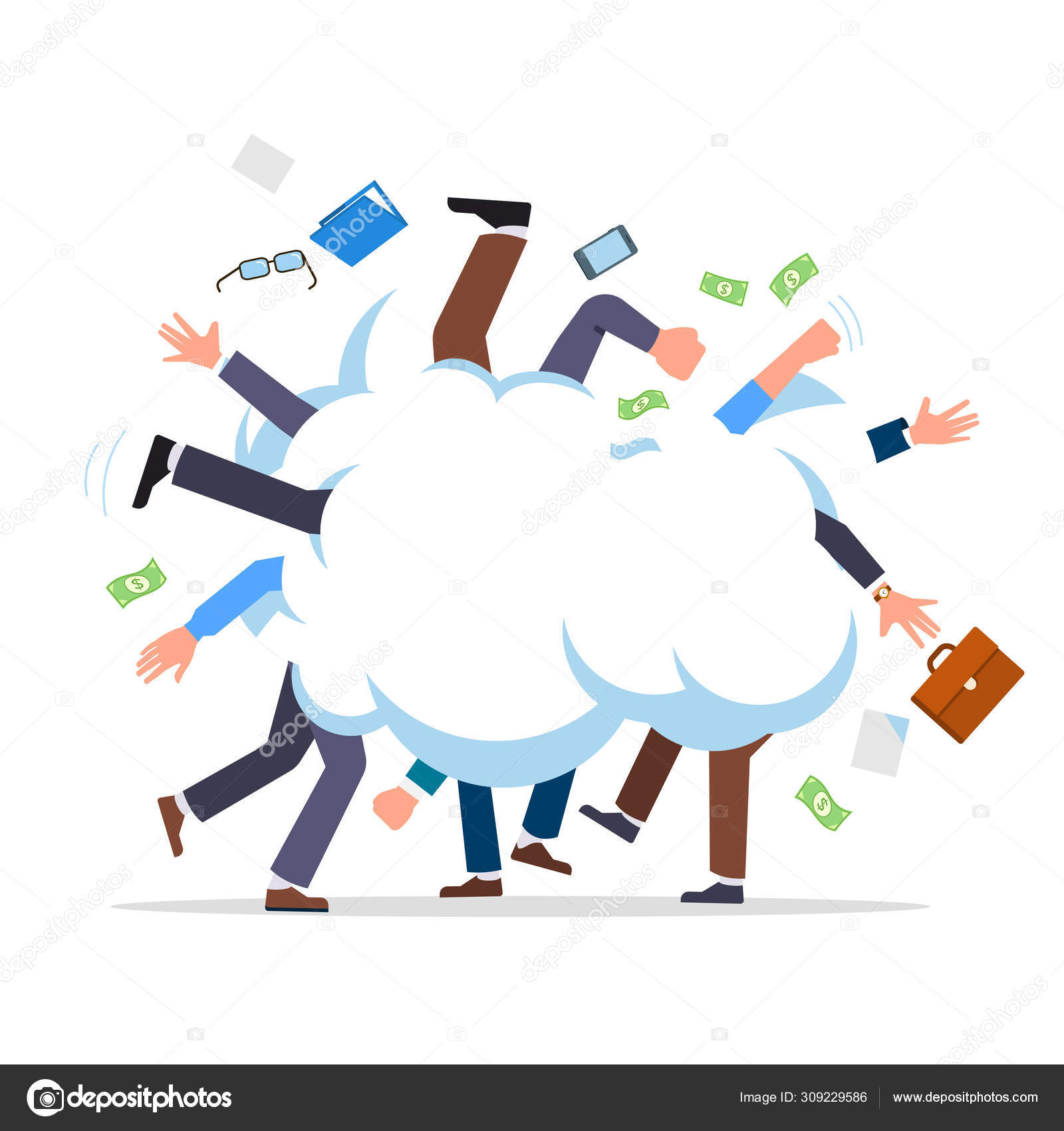 Fighting Cloud Clipart