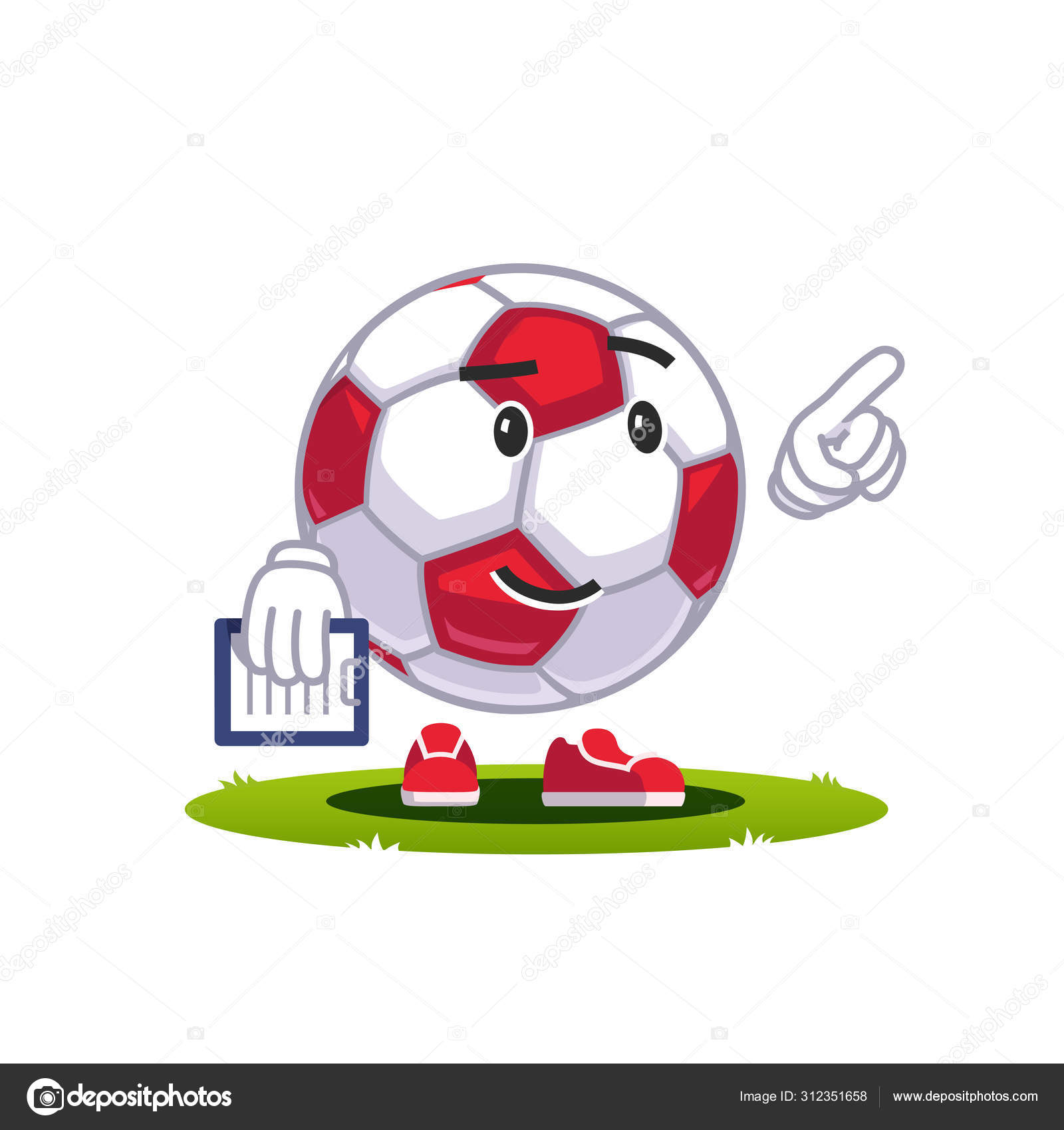 Voetbal Cartoon Leuke Hamster Speler Voetbal Cartoon TemplateMonster