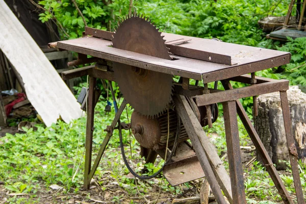 Rusty circular saw in old sawmill - Stock Image - Everypixel