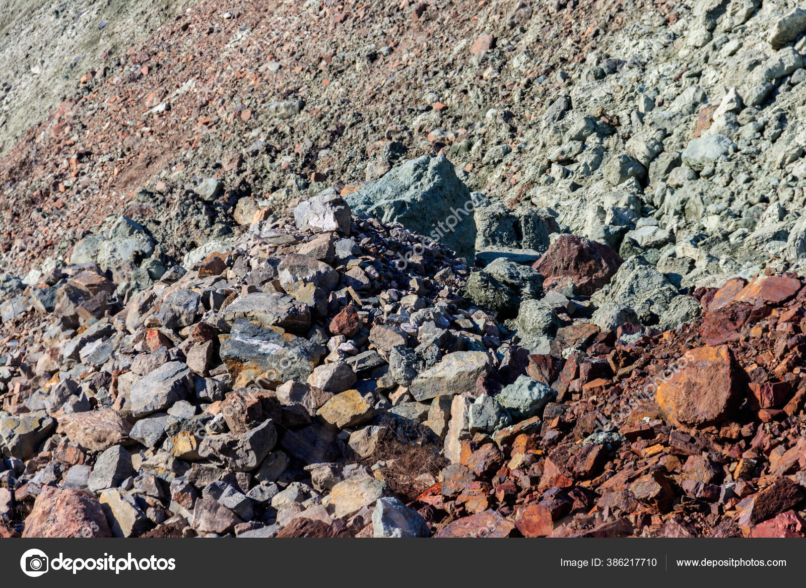Close Slag Heap Iron Ore Quarry — Stock Photo © OlyaSolodenko #386217710