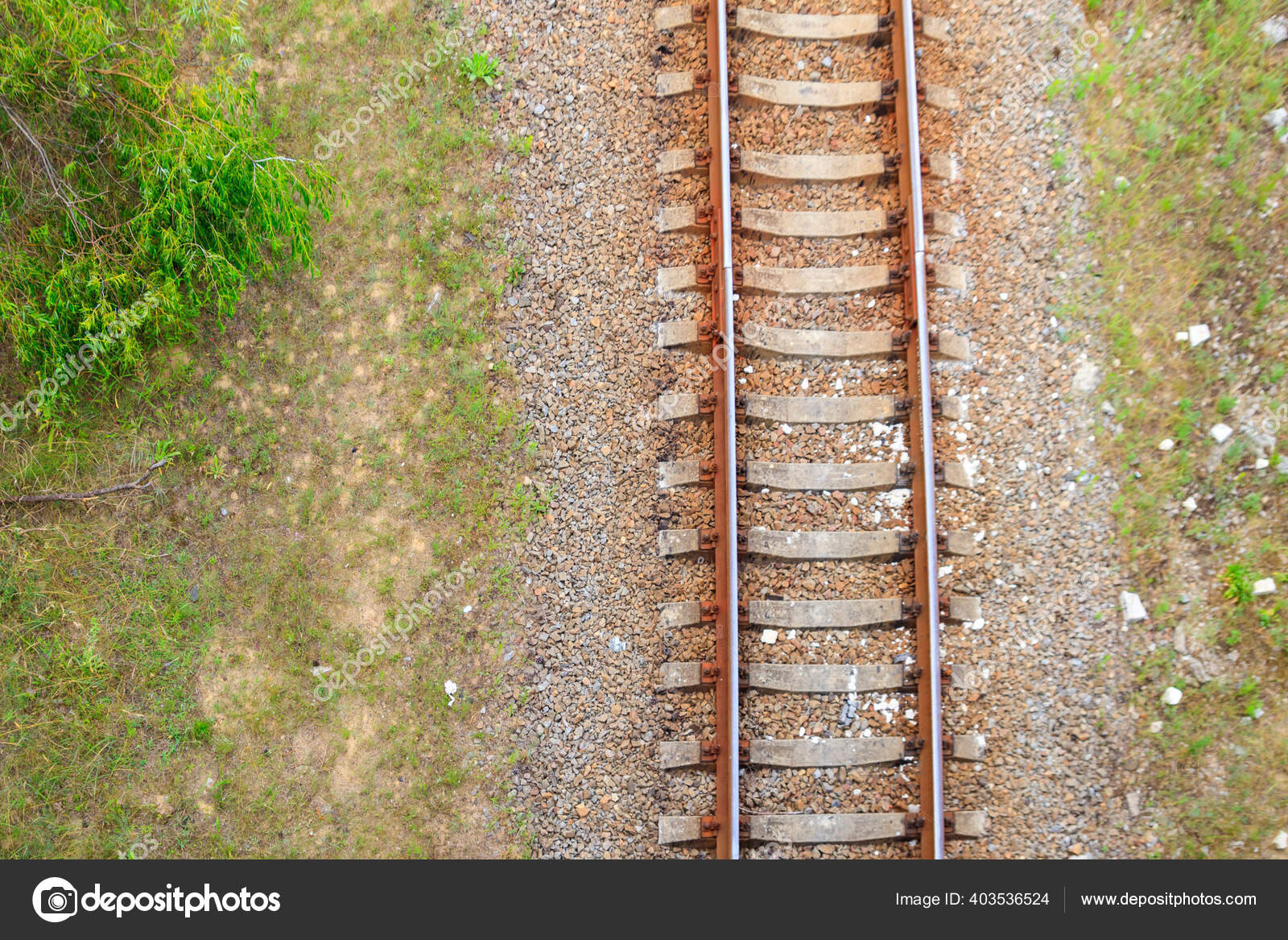 Railroad Tracks Top View