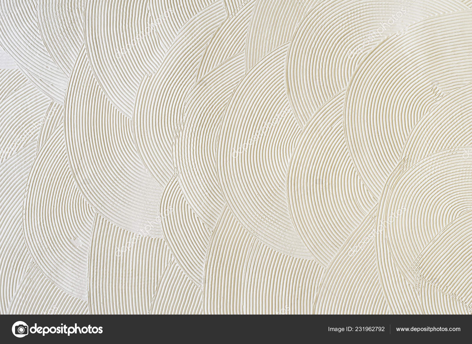 Circular Patterns White Plaster Abstract Texture Stock Photo by ...