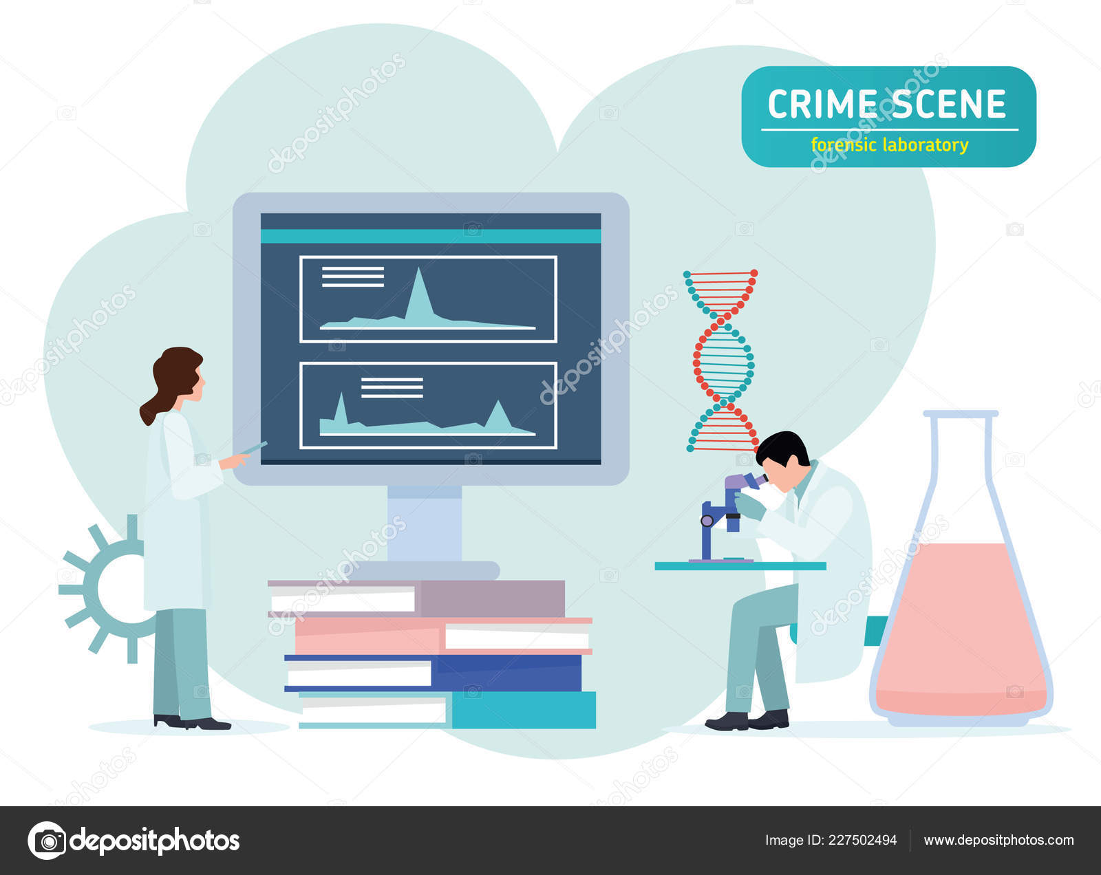 Crime Scene Investigator In Lab