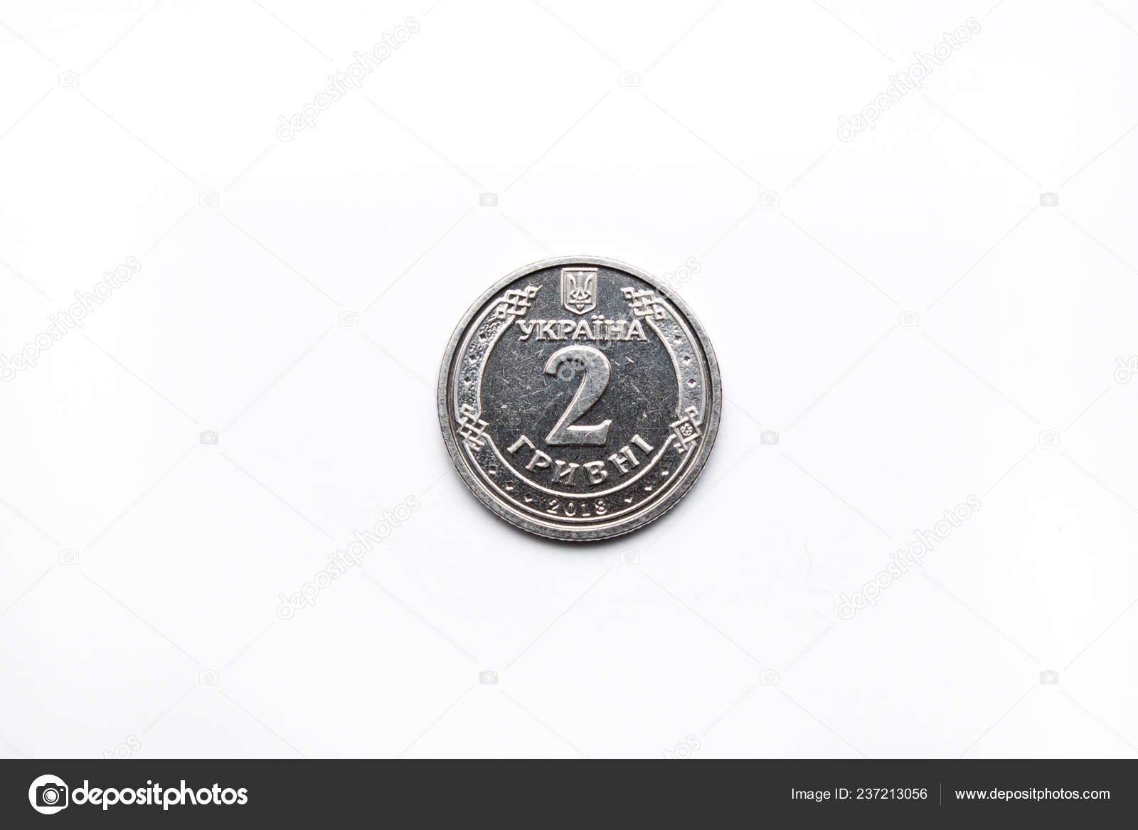 New Ukrainian Grivna Coin Isolated White — Stock Photo © kirilllutz ...
