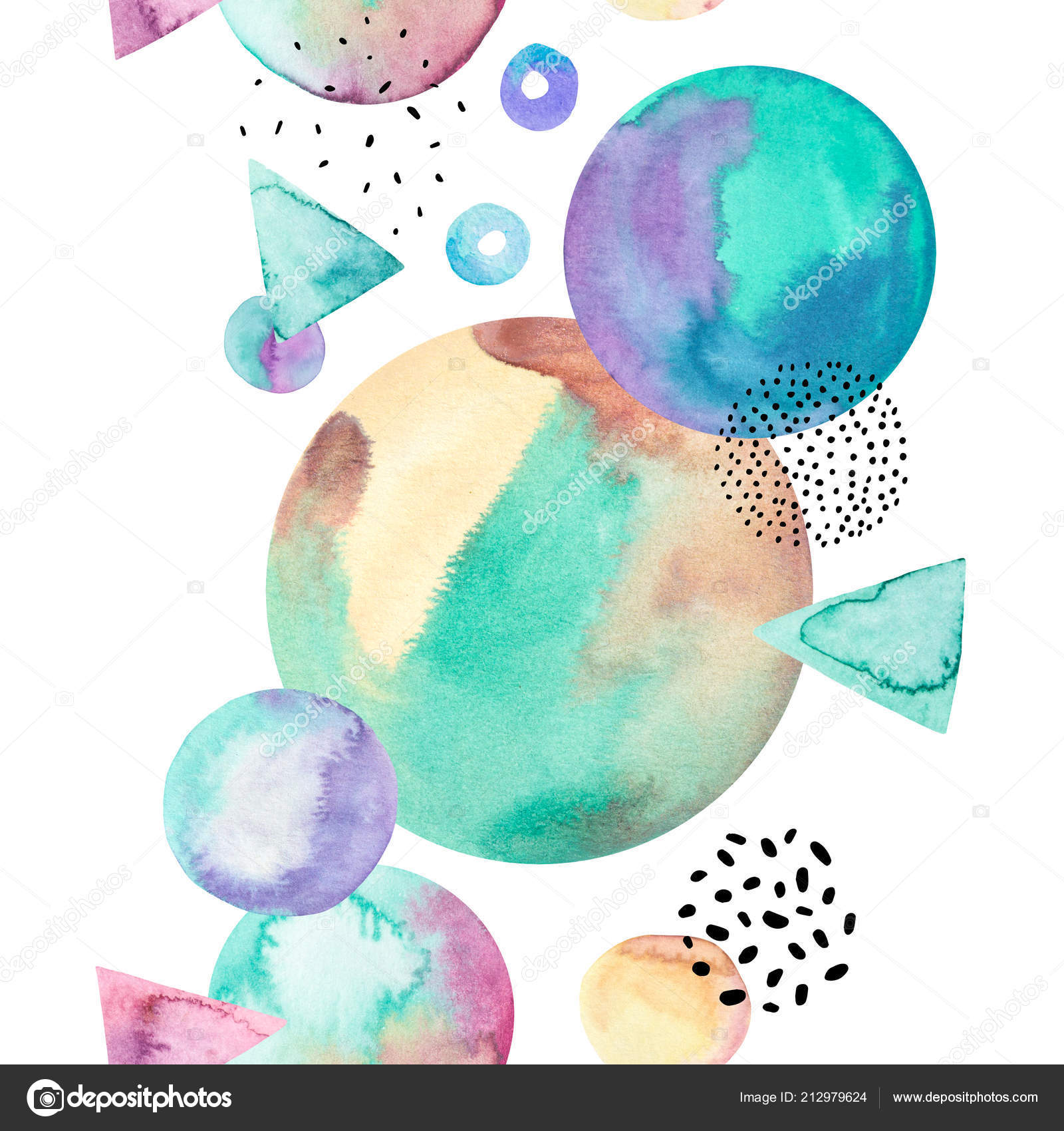 Geometric Watercolor Art