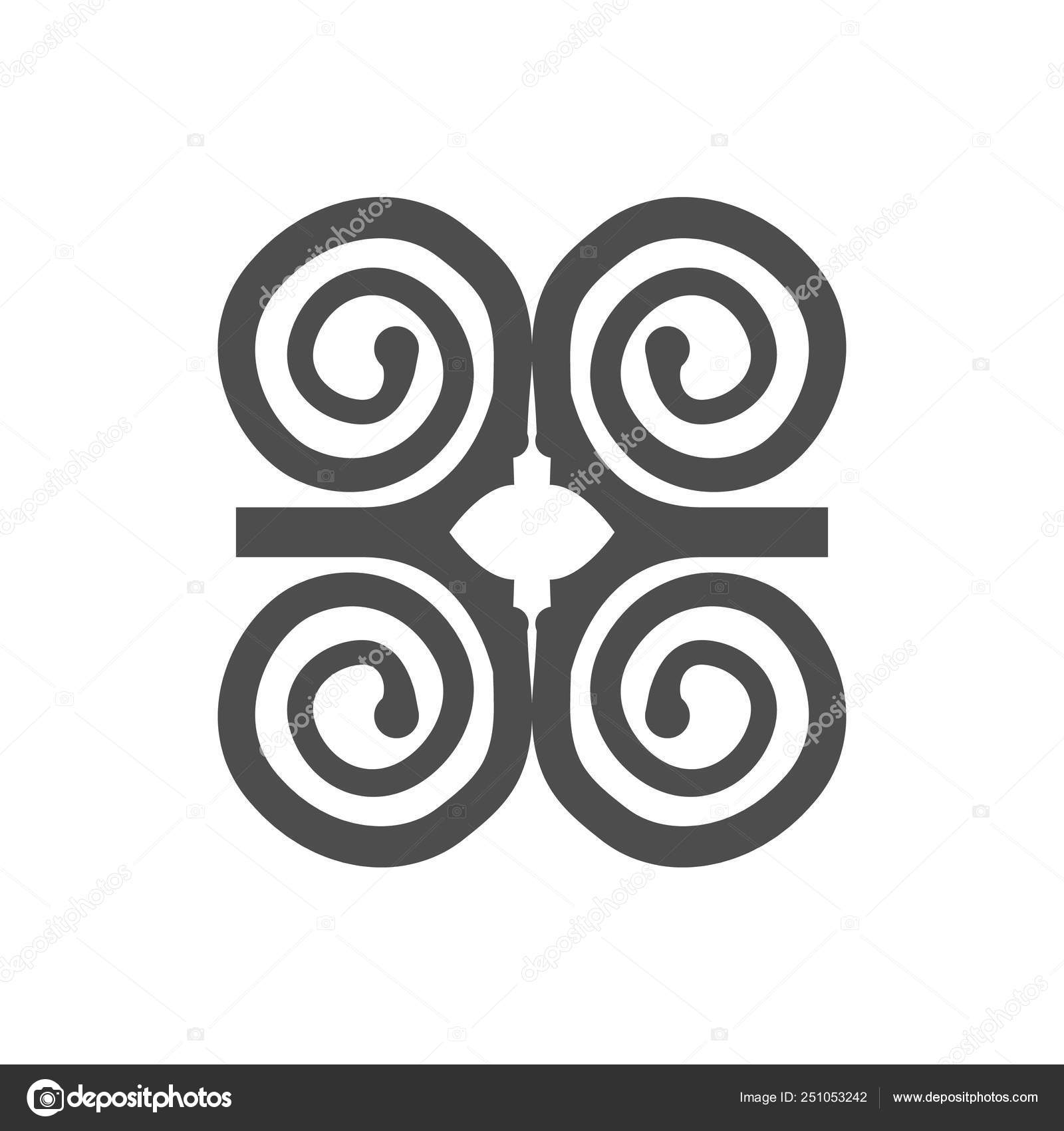 Humildad con fuerza o símbolo de adinkra wisdowm símbolo. Símbolo ...