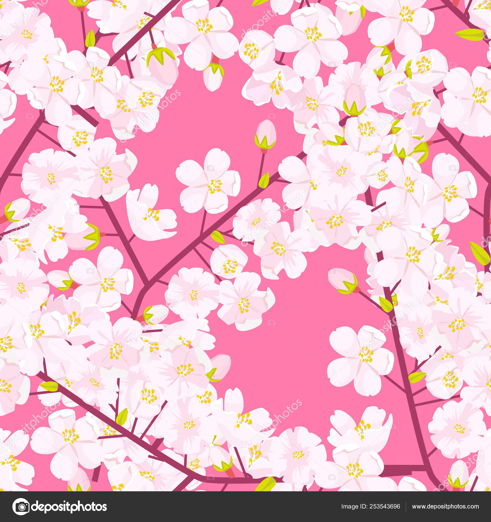 Cherry Blossom Pattern Vector