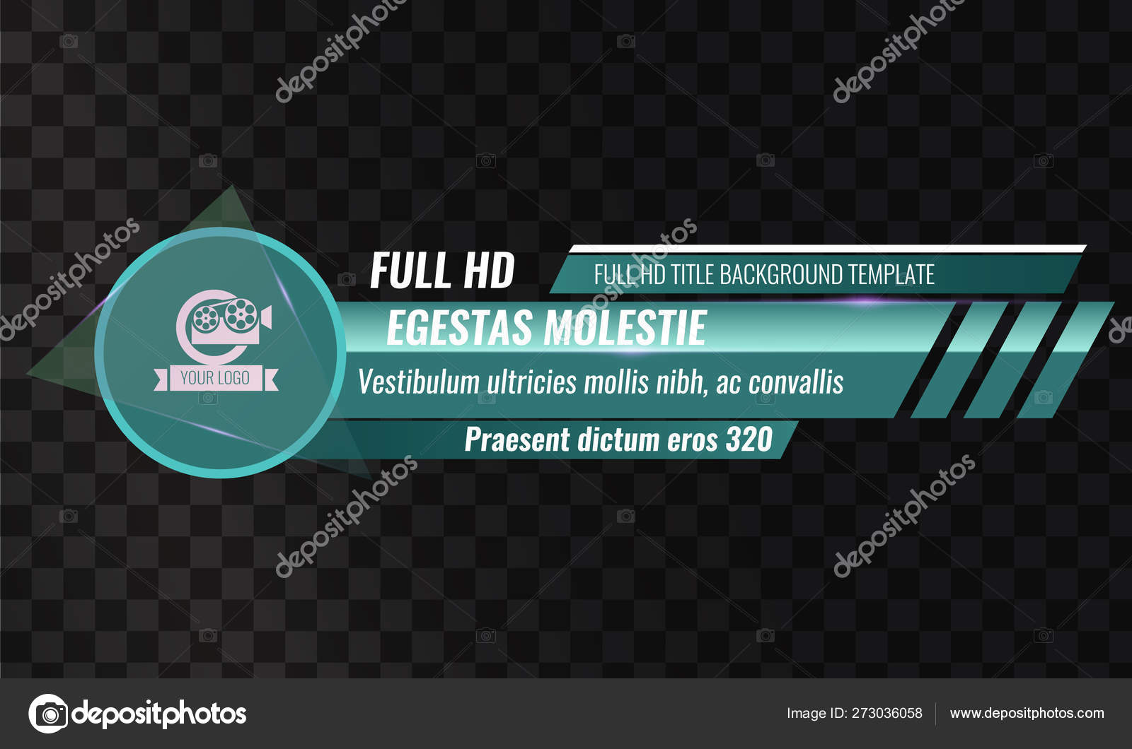 Unique Video headline title or lower third template. Vector ...