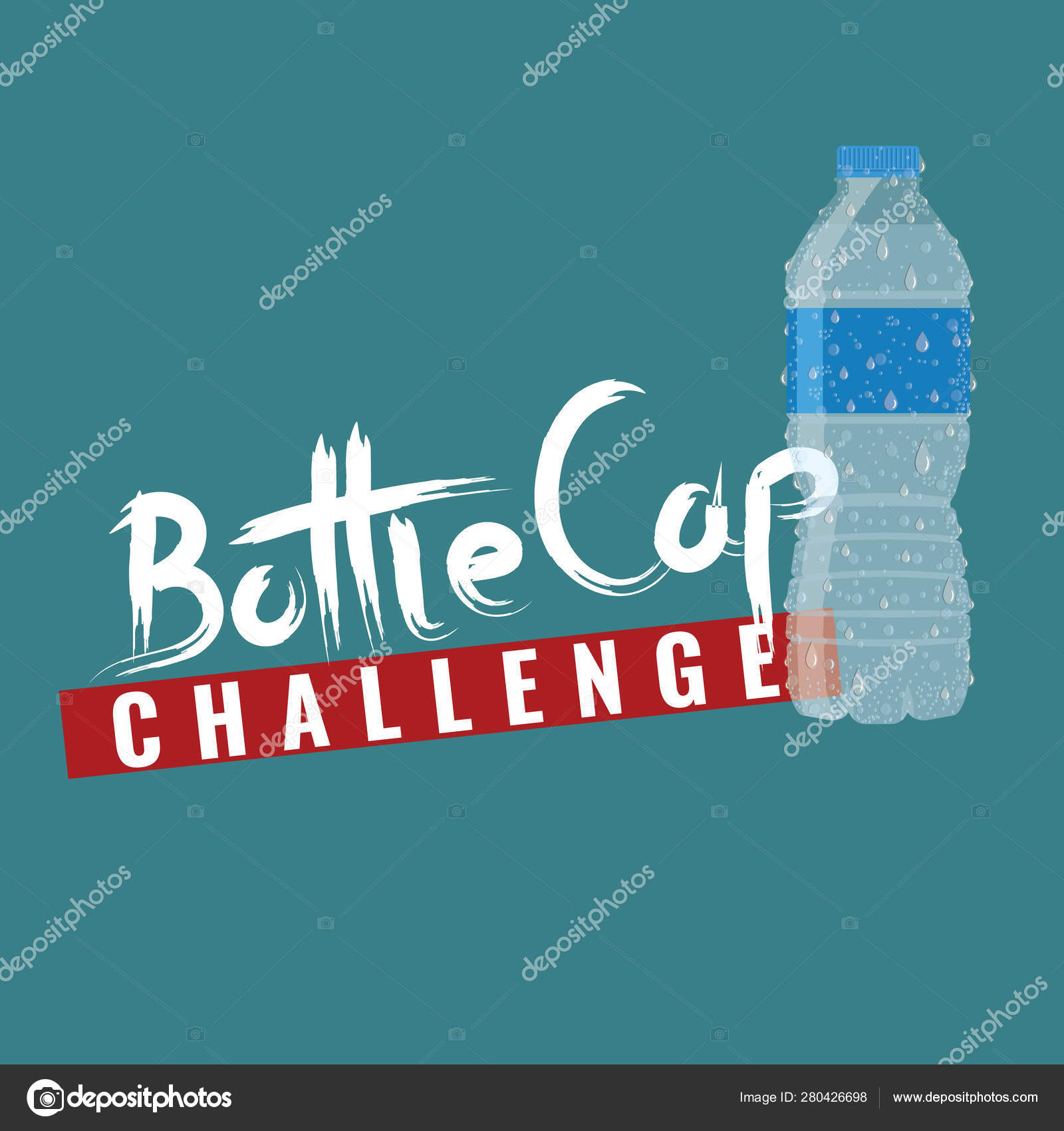 Bottle cap challenge. Bottle cap text for your t-shirt design. Vector ...