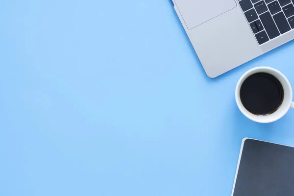 Minimal work space - Creative flat lay photo of workspace desk. Top ...