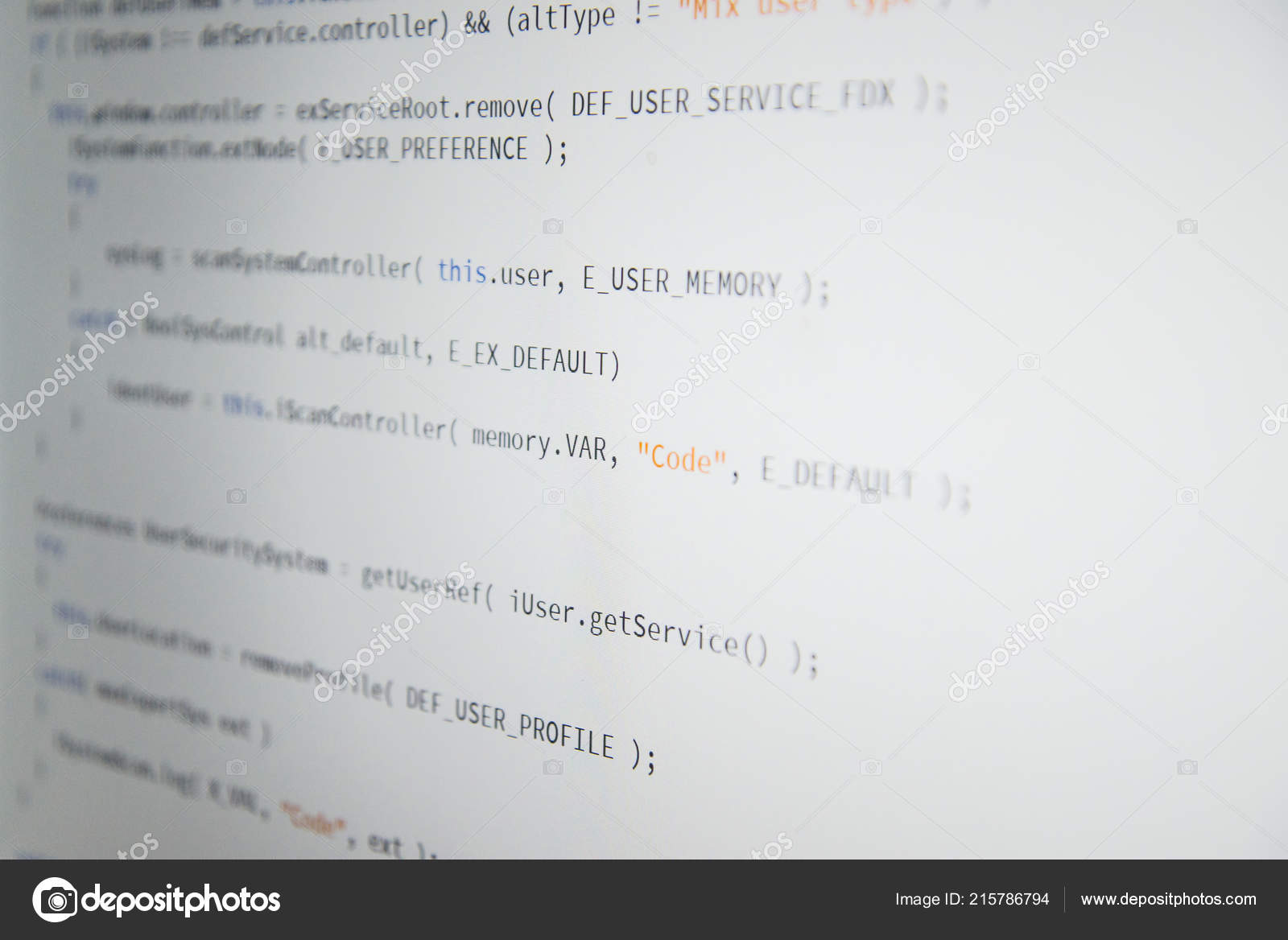 Software Developer Programming Code Abstract Computer Script Code Shallow Depth — Stock Photo ...