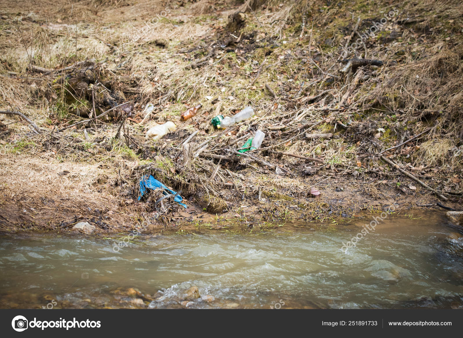 River Plastic Pollution Plastic Waste Water — Stock Photo © RomeoLu ...