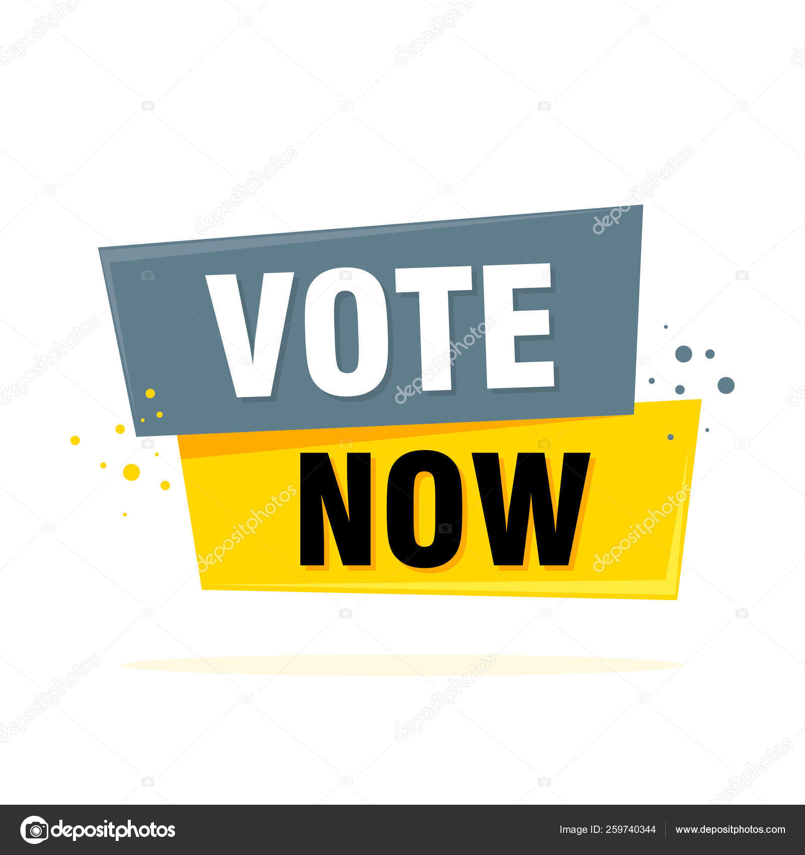 Vote now tag Label sign. Origami style banner. Vector illustration ...