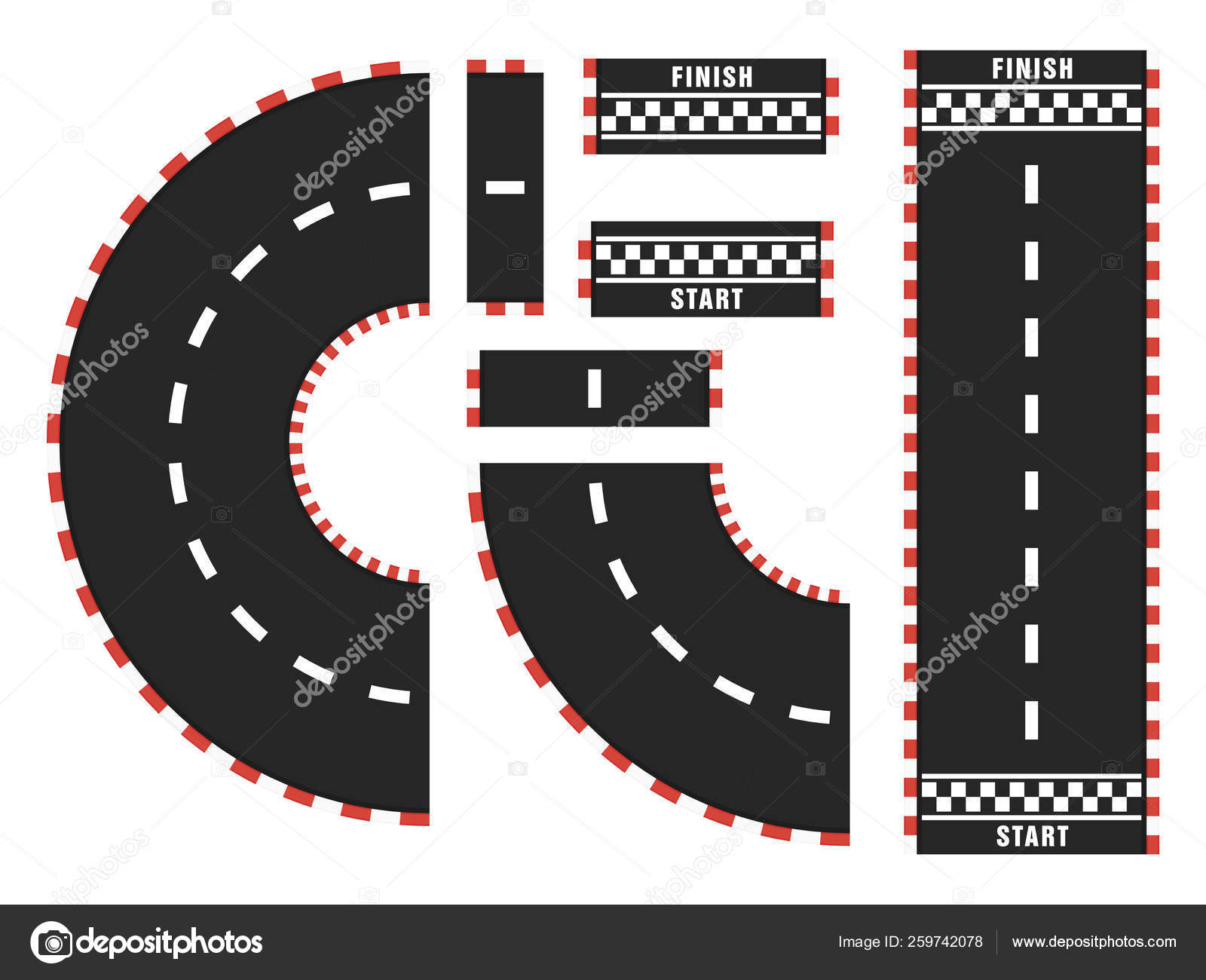 Race Track Road Clipart