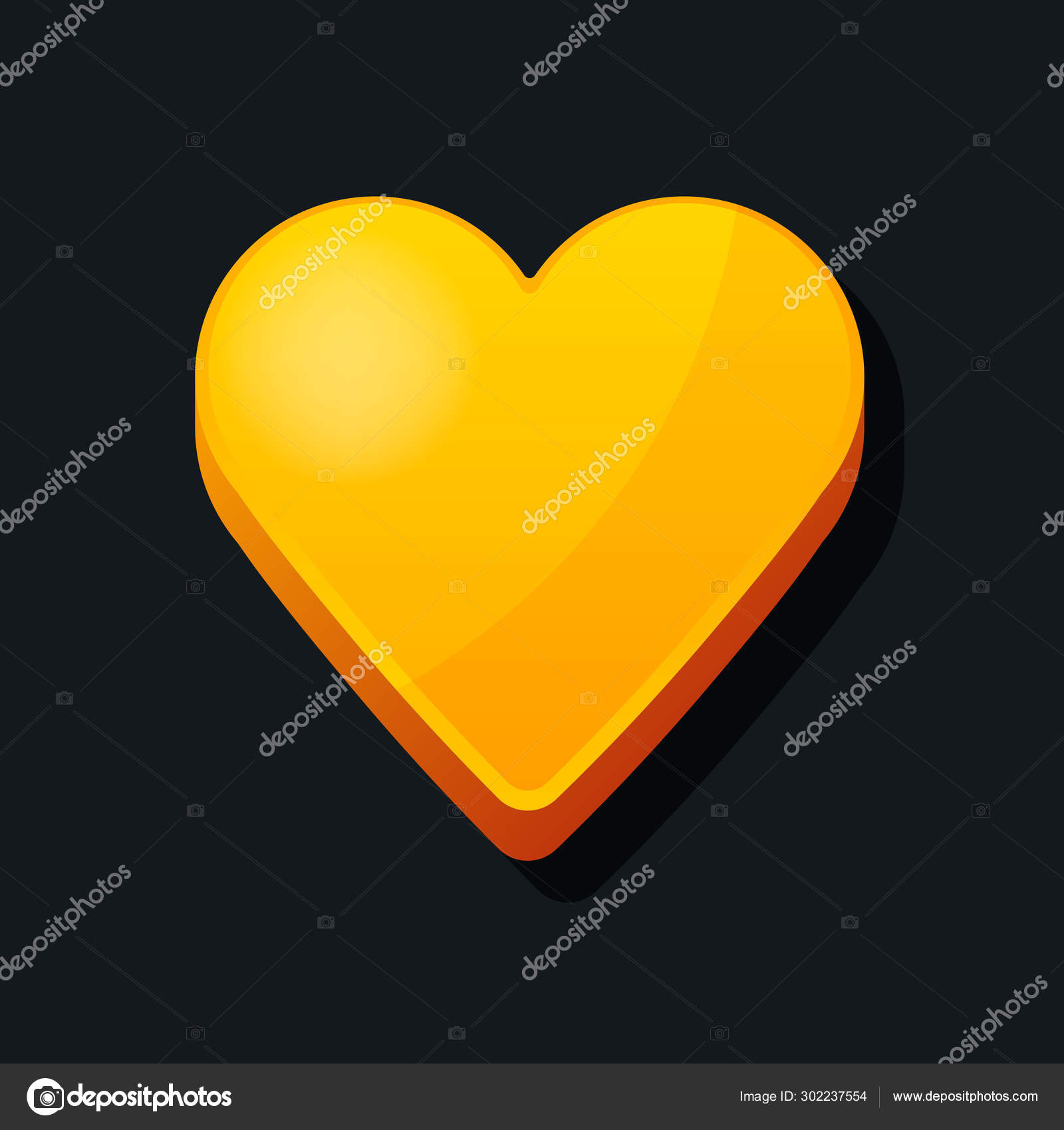 3d Heart icon. Cartoon style. Love, valentines day, wedding icon ...