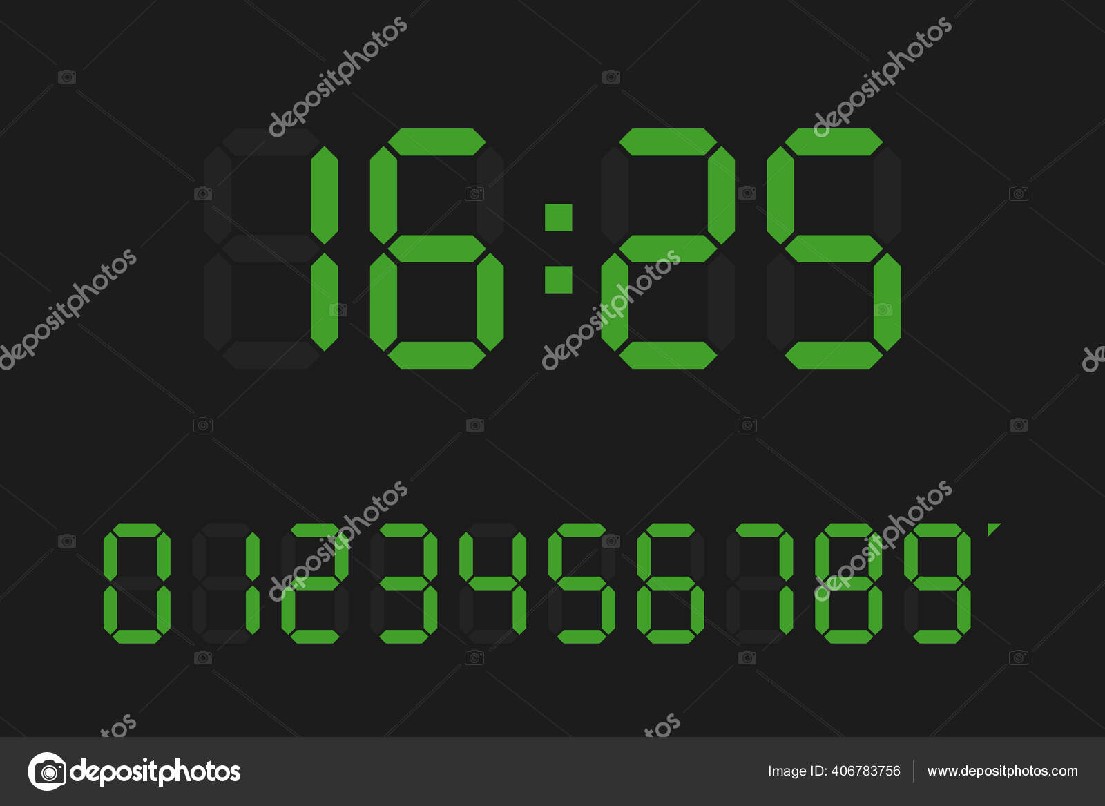 Numbers Digital Stock Illustration