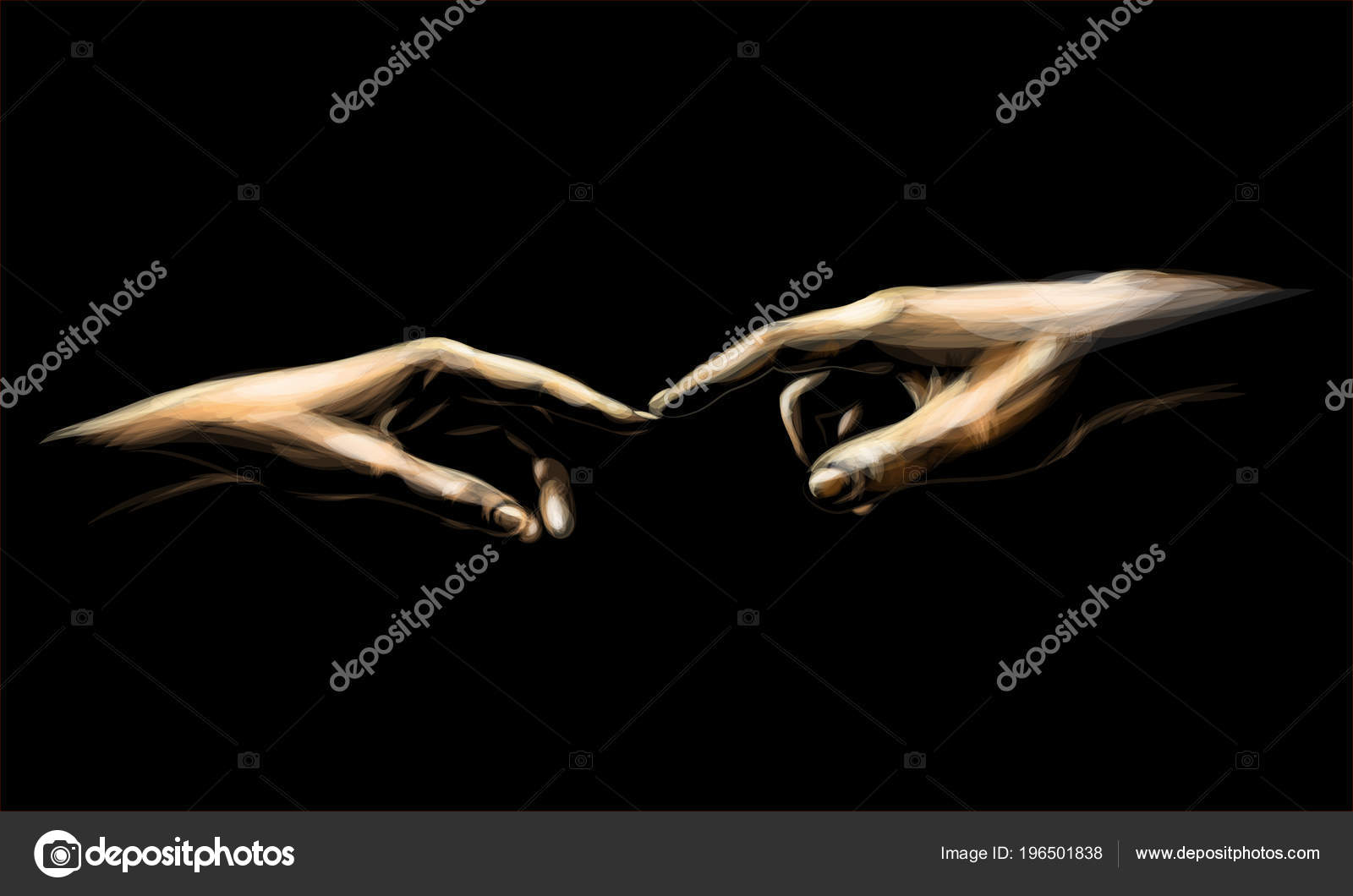 Colored sketch touching hands Stock Vector Image by ©kapona #196501838