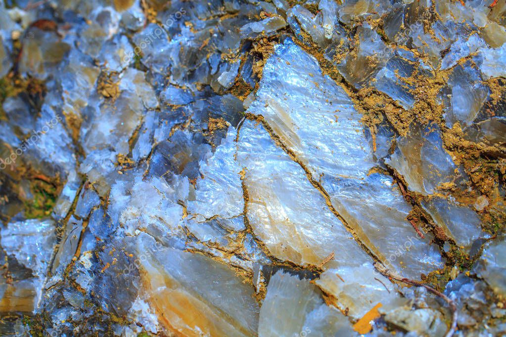 Las l minas de mica y los minerales de silicato de cuarzo. Roca geol ...
