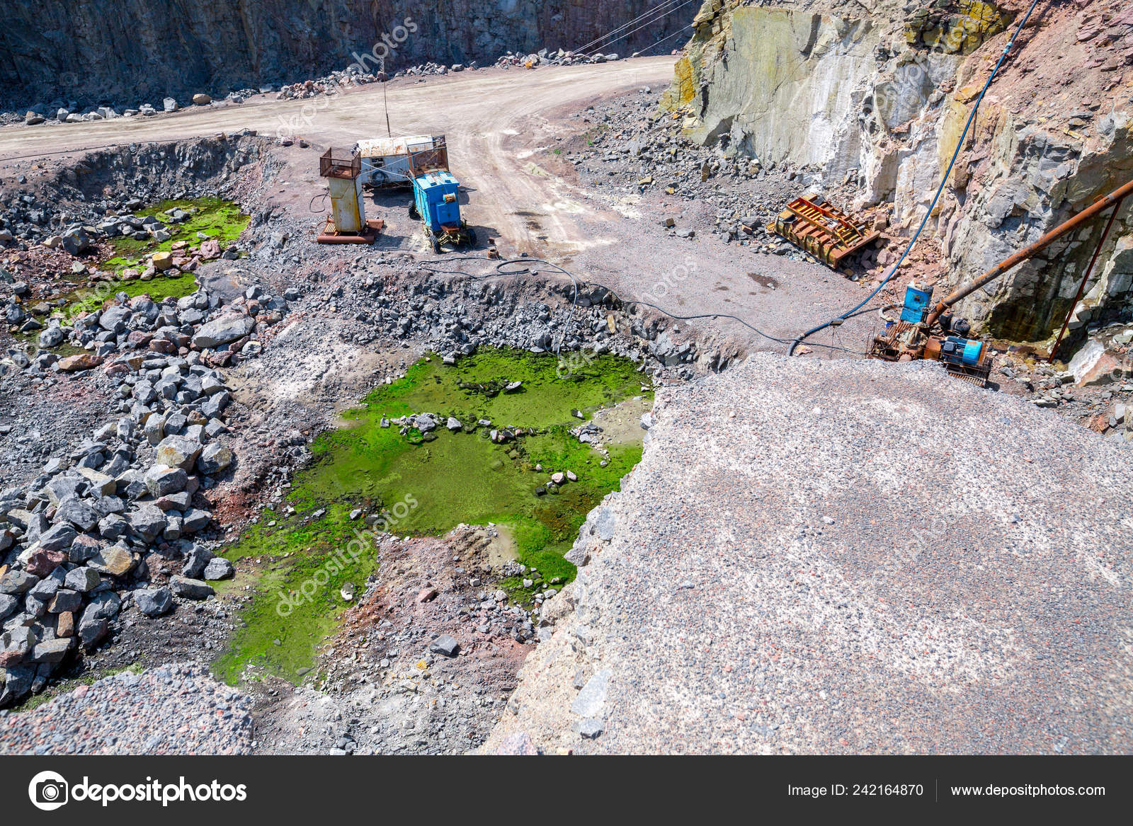 View Quarry Open Pit Mining Granite Stone Process Production Stone ...