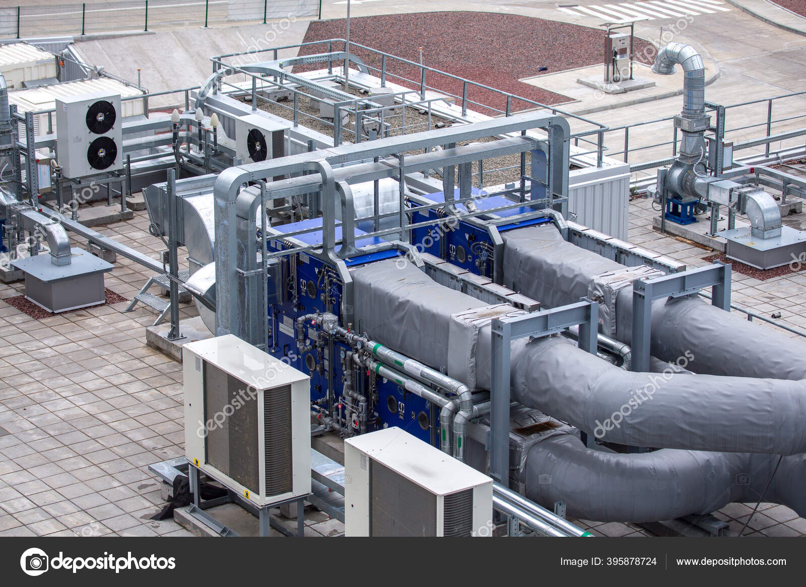 External Infrastructure Microclimate Support System Large Industrial ...