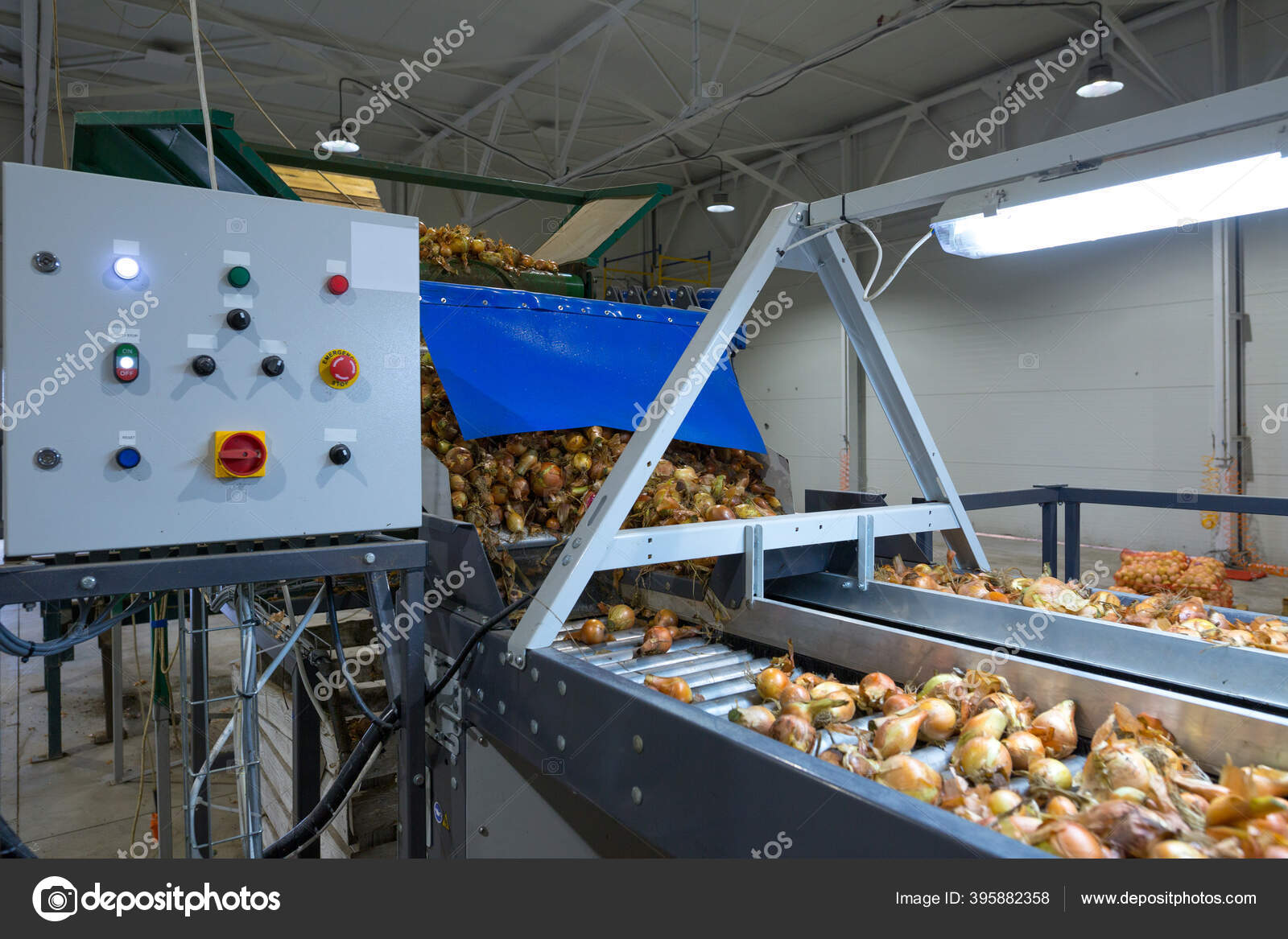 Control Panel Conveyor Sorting Line Production Facilities Grading ...