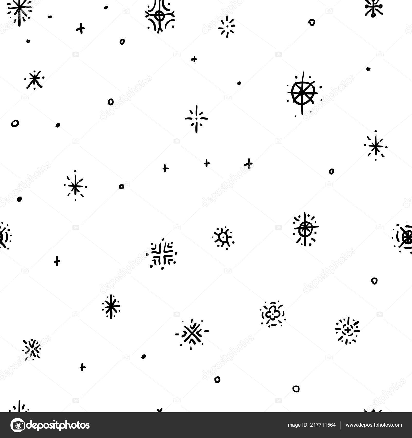 Snowflake Pattern Black And White