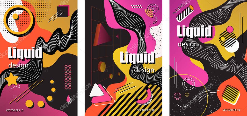 Cubre plantillas engastadas con elementos geom tricos gr ficos de estilo bauhaus, memphis y ...