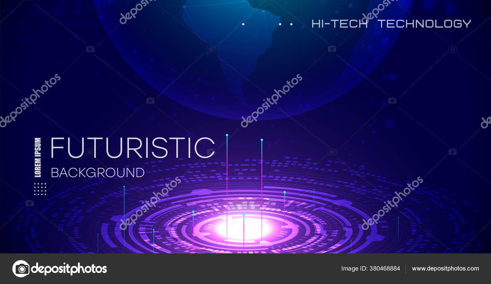 Futuristic Globalization Interface Sense Science Technology Abstract ...