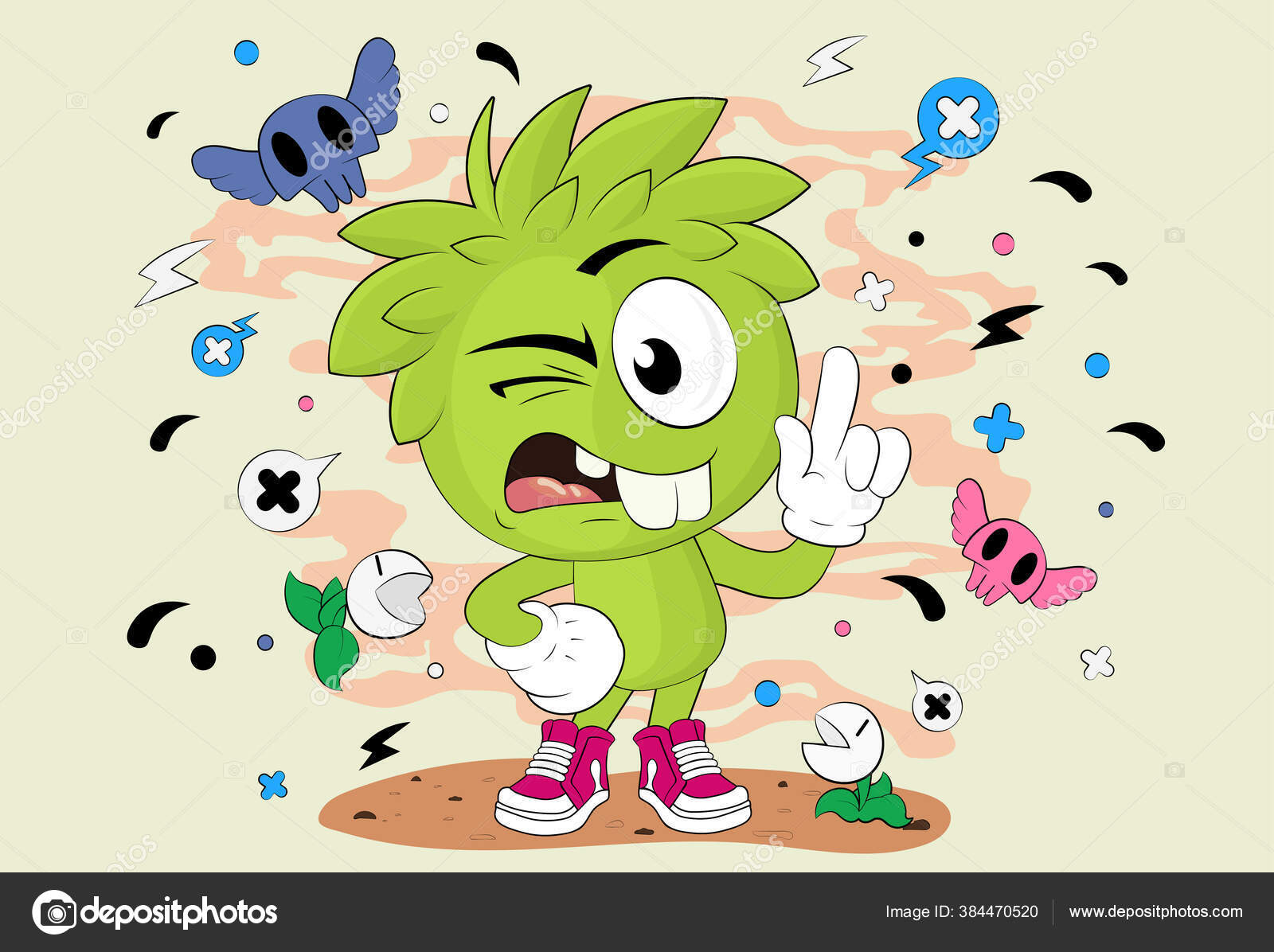 Cartoon Winking Boy Vector Illustration Excited Boy Funny Boy Character ...