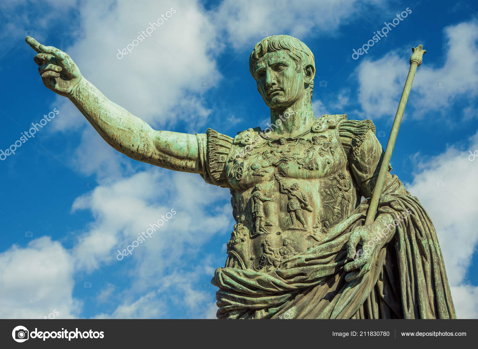 Caesar Augustus First Emperor Ancient Rome Bronze Monumental Statue ...