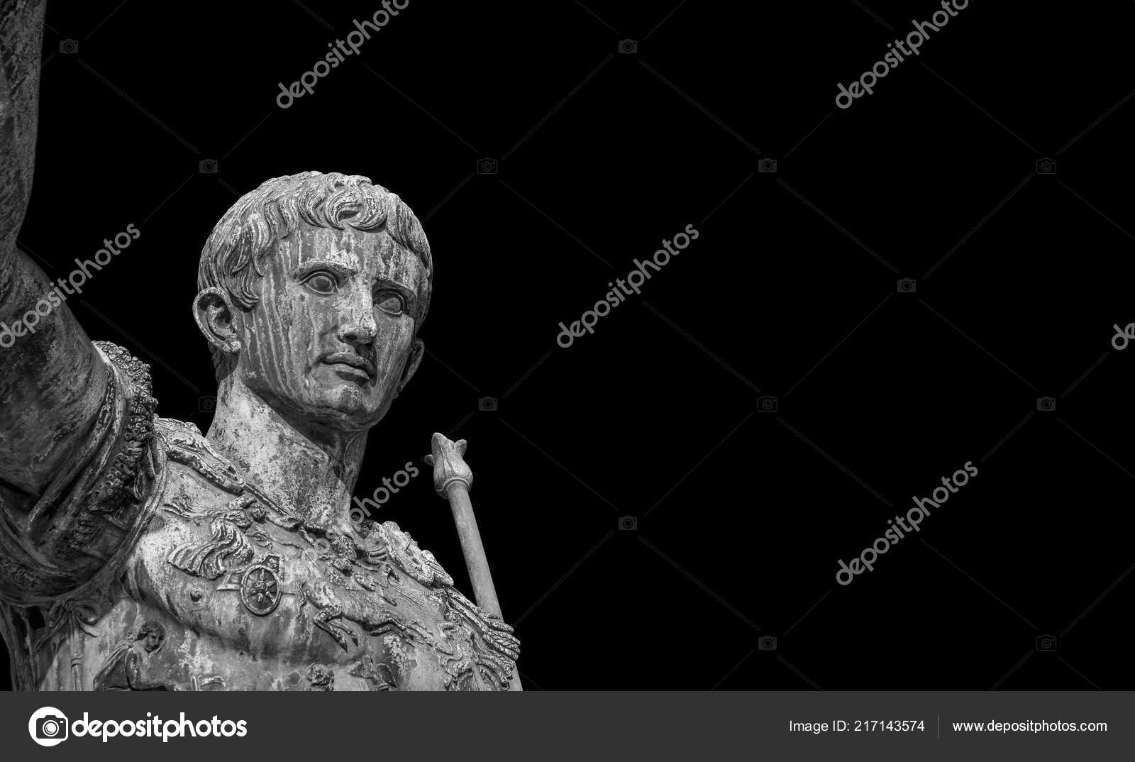Caesar Augustus First Emperor Ancient Rome Old Bronze Statue Imperial ...