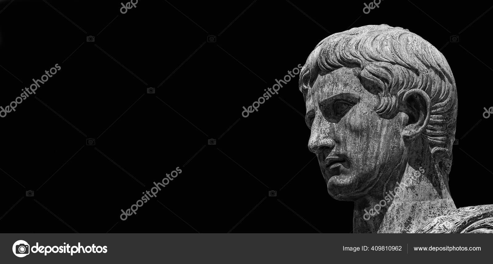 Caesar Augustus First Emperor Ancient Rome Father Nation Old Bronze ...