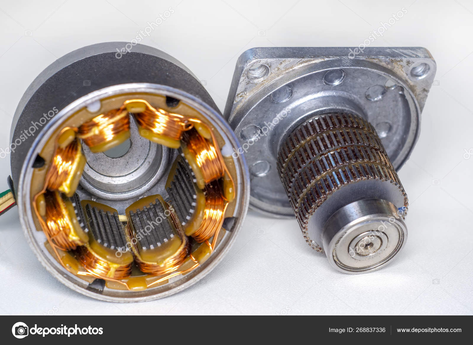 Stepper Motor Disassembled Rotor Set Asidestepper Motor Power Cable ...