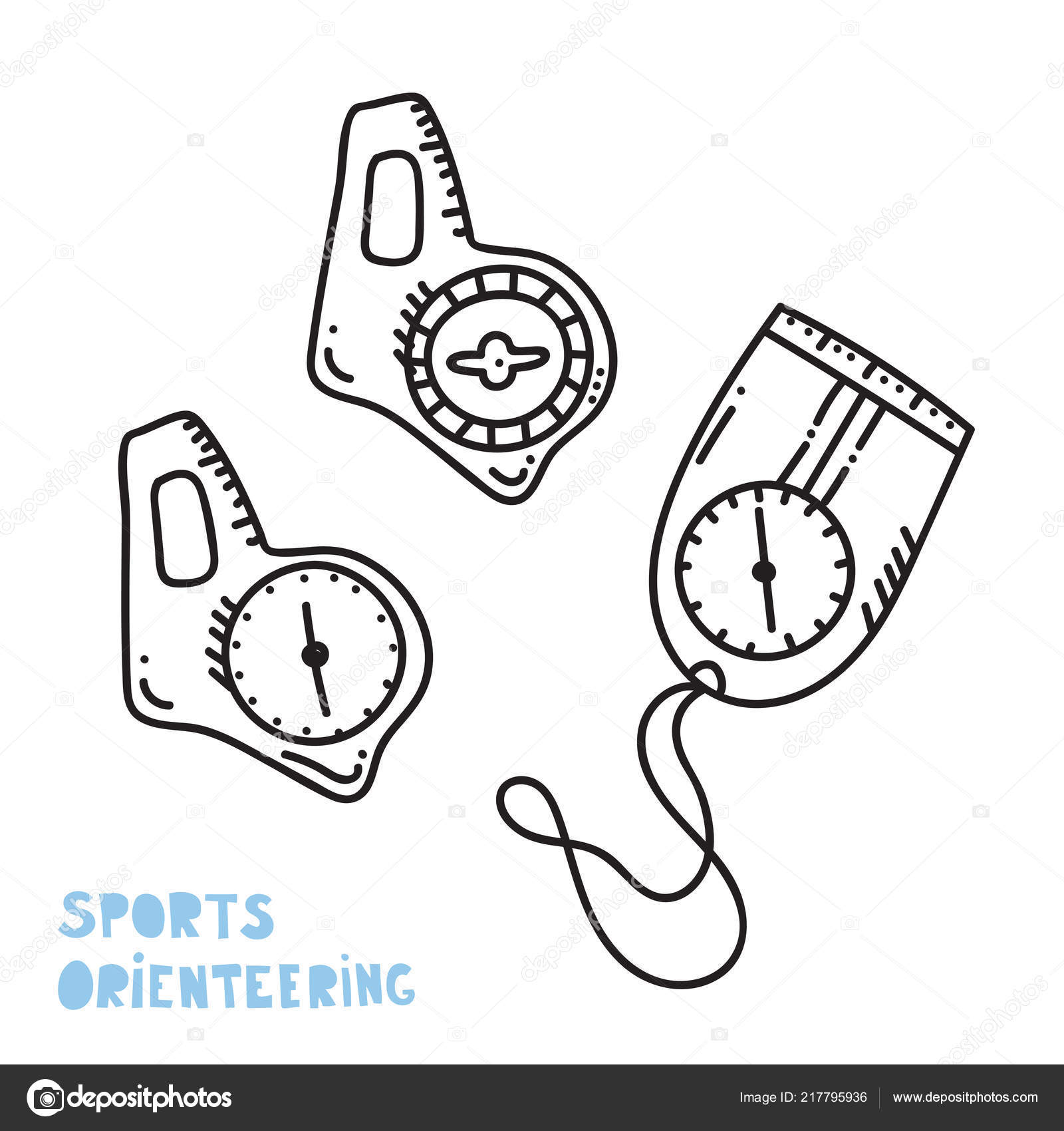 Vector illustration of orienteering compass Stock Vector Image by ...