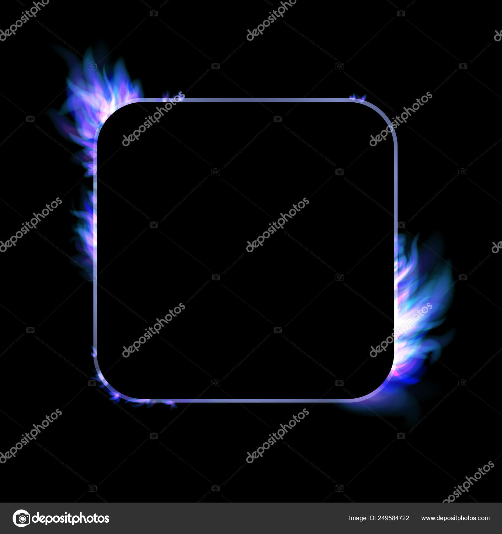 Vector isolated illustration of banner with fire Stock Vector Image by ...