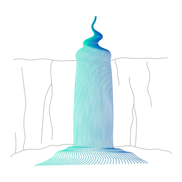 Vector set of illustration of waterfall cascade Stock Vector by ...