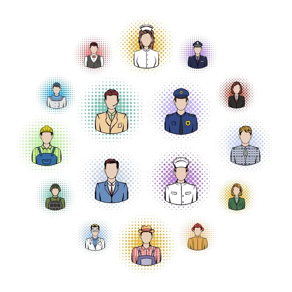 Profession comics icons set Stock Vector Image by ©juliarstudio #95971964