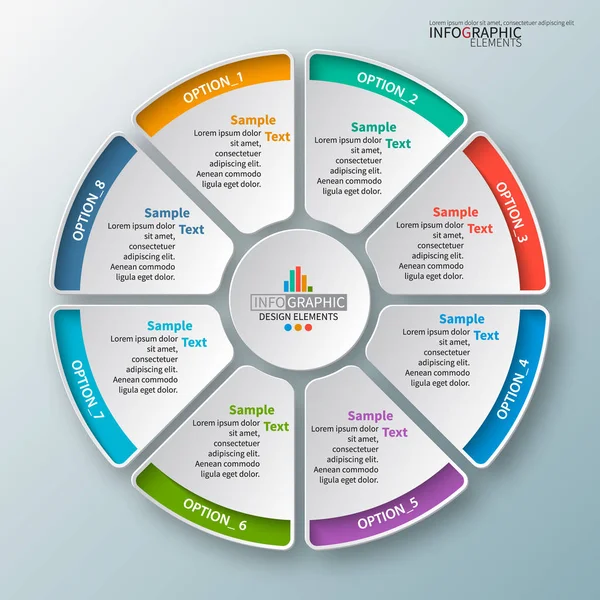 Vector Abstract Paper Infographic Elements Circular Infographics Stock ...
