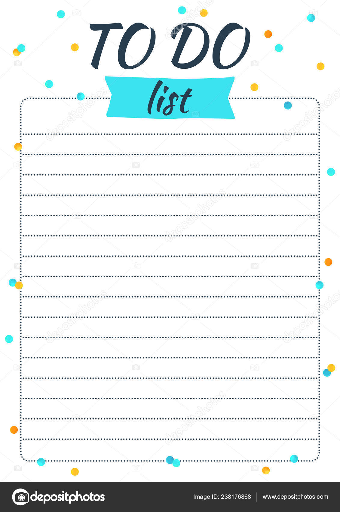 List Watercolor Sparkles Black Background Layout Sheet Place Notes ...