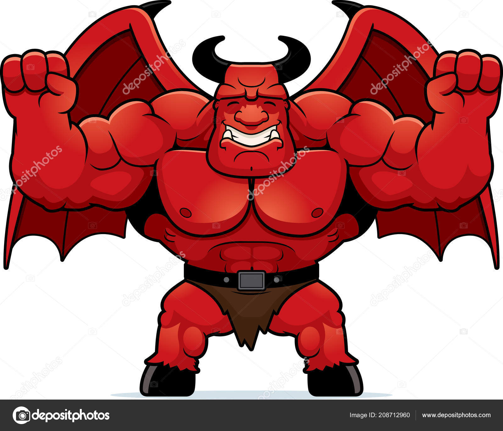 Cartoon Illustration Demon Celebrating Stock Vector by ©cthoman 208712960