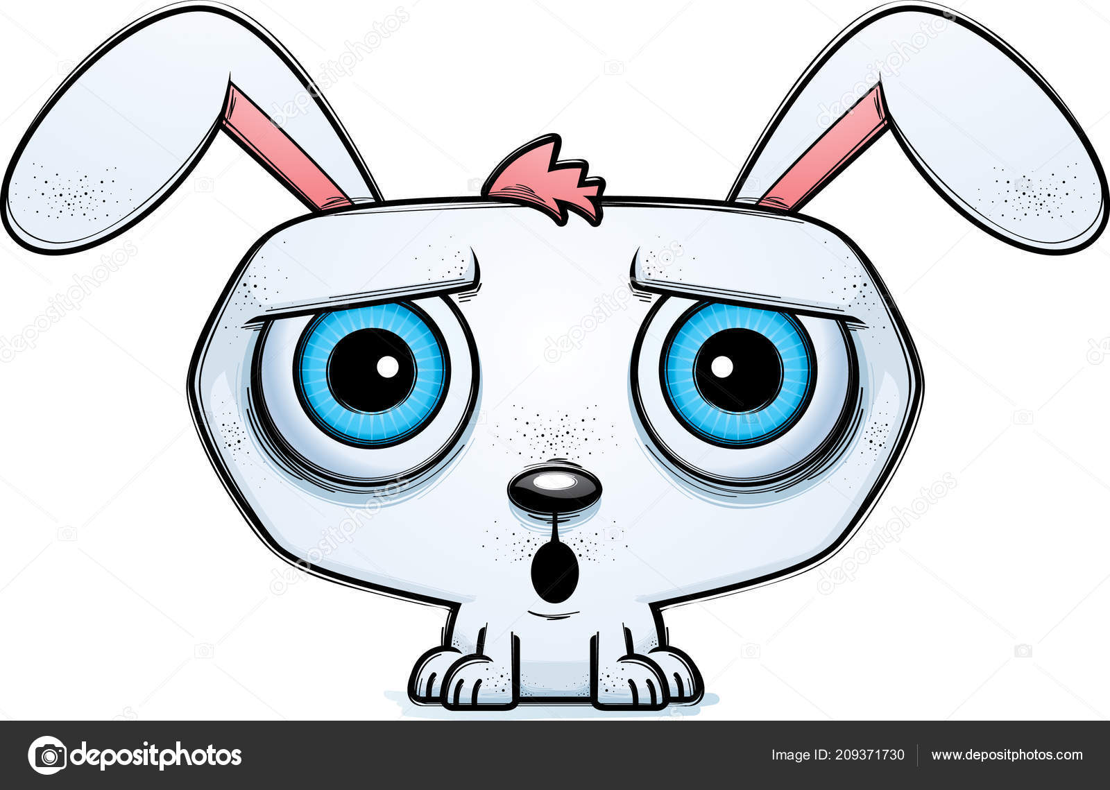 Cartoon Illustration Rabbit Looking Surprised Stock Vector by ©cthoman ...